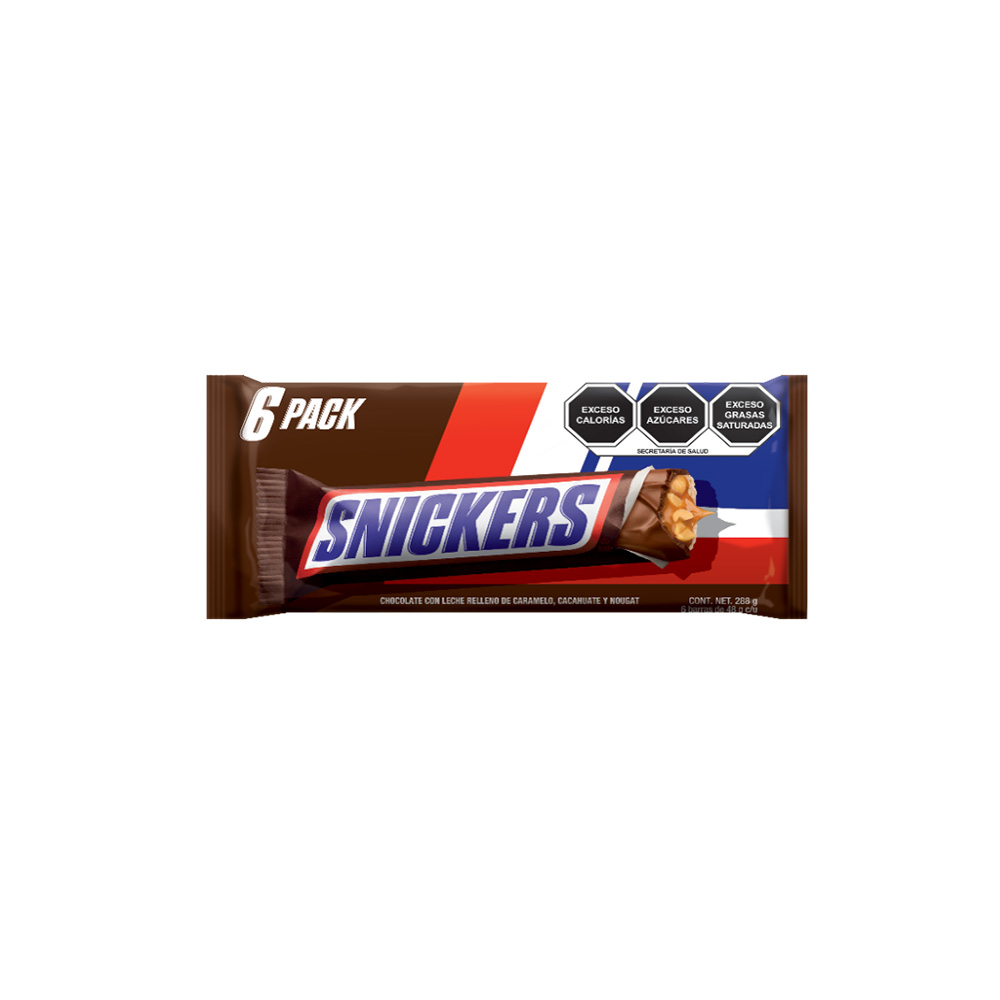 Chocolate SNICKERS SIX PACK 6P » Catálogo » Central del Dulce
